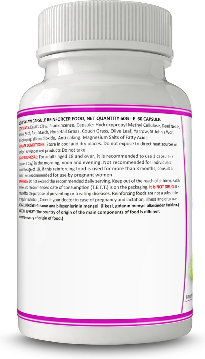 Devil's Claw - Duivelsklauw Extract Capsule - 60 Capsules - Voor Reuma ...