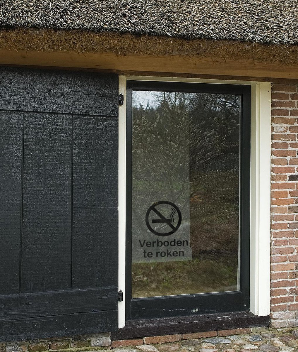 Niet roken sticker | Zwart | Verboden te roken sticker 5 stuks | 10cm x ...