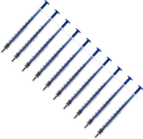 RL - Injectiespuit Zonder Naald - Doseerspuit Met Maataanduiding - 1 ml ...