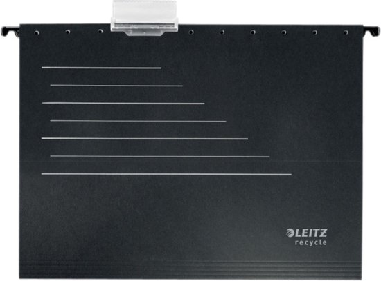 Leitz - Hangmap Alpha Recycle A4 verticaal V-bodem zwart | 10 stuks | bol