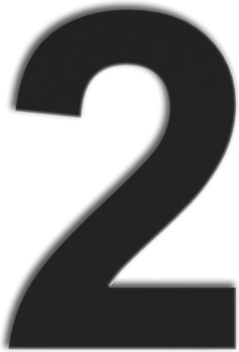 LIROdesign - Numéro de maison Zwart 30 cm - Nr. 2 - Numéro de maison ...