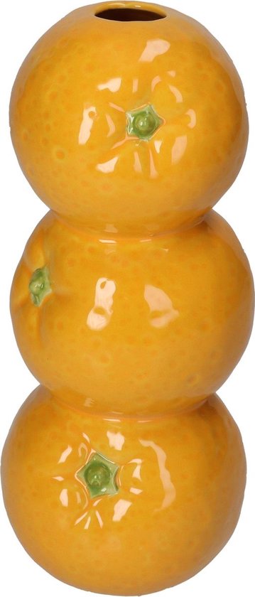 Sinaasappel vaas - citroen vaas - Lemon - fruit vaas - vaasje ...