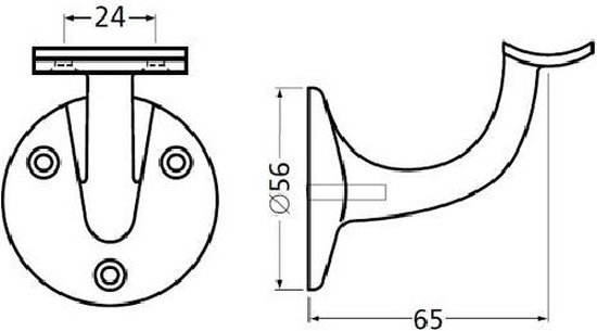 Hermeta Leuninghouder - Gegoten Opschroef Hol - Zadel Naturel 3500-01 ...