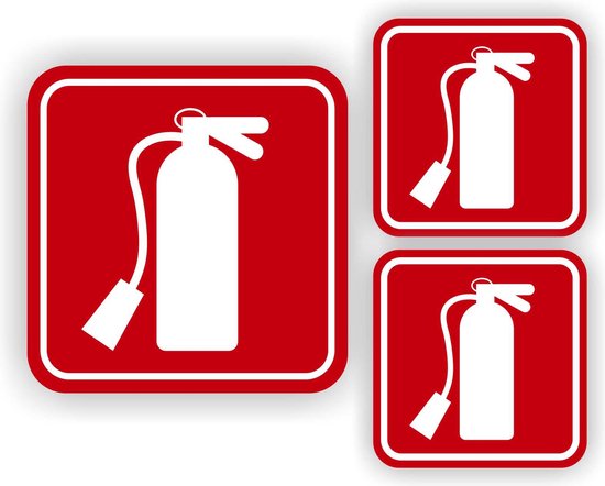 Schuimblusser pictogram sticker set van 3 stuks | bol