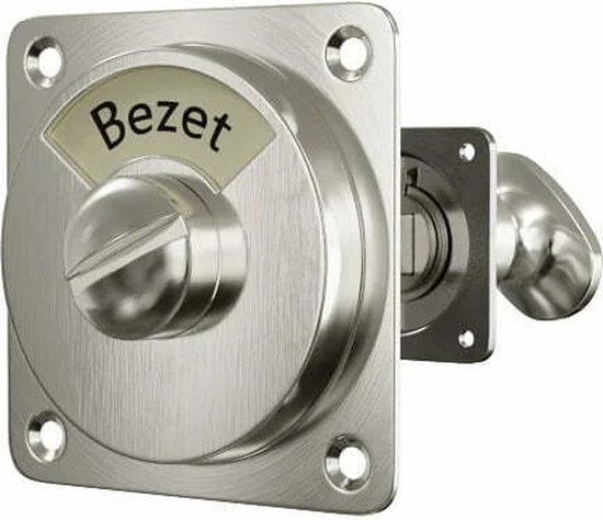 WC Slot - Vrij/Bezet - Klassiek Nikkel | bol