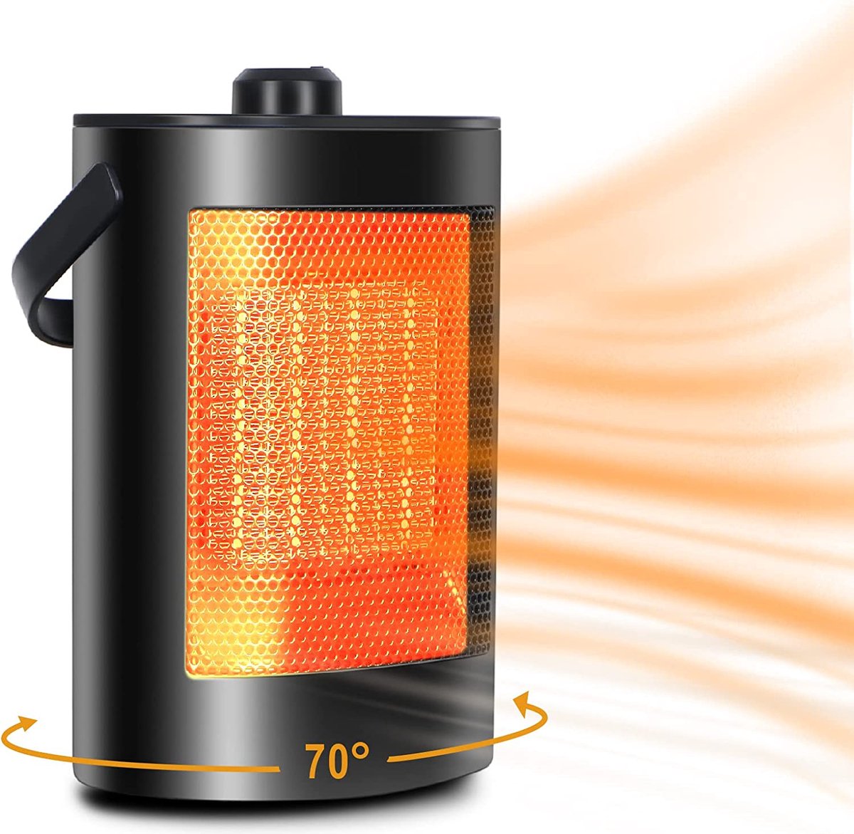 Draagbare ventilatorkachel - 1000 W/1500 W - PTC-keramische verwarming ...