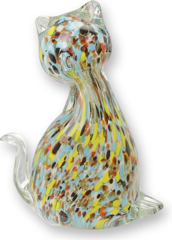 Glazen beeld - Kat - Murano stijl - 11,7 cm hoog | bol.com