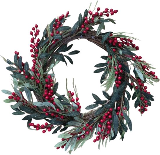 House of Seasons Krans met rode bessen D55cm | bol.com