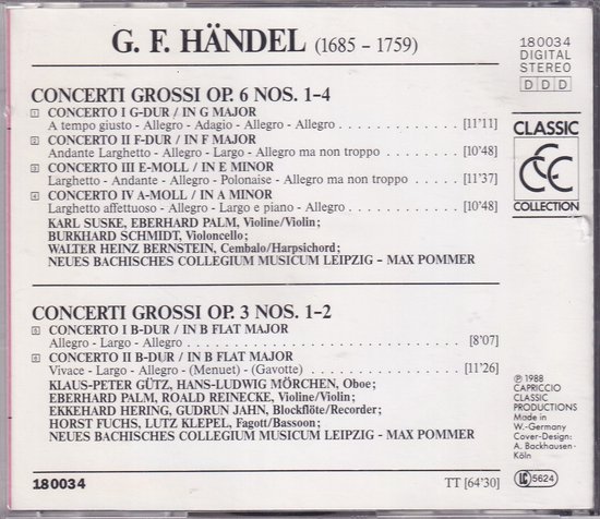 Concerti Grossi Op. 6 en 3 - Georg Friedrich Handel - Neuse Bachisches Collegium... | bol