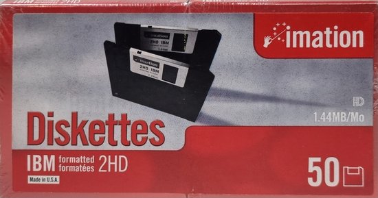 50 Pack Imation 3,5 inch diskettes 1,44mb HD | bol.com