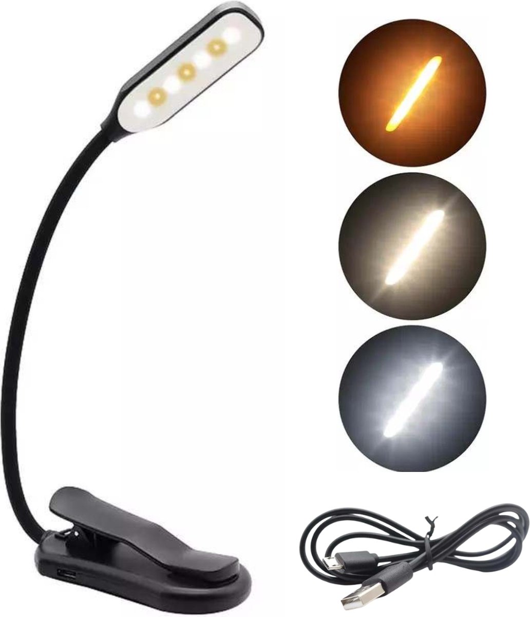 XEMM Leeslampje voor boek - Leeslampje met klem - Leeslampje voor in ...