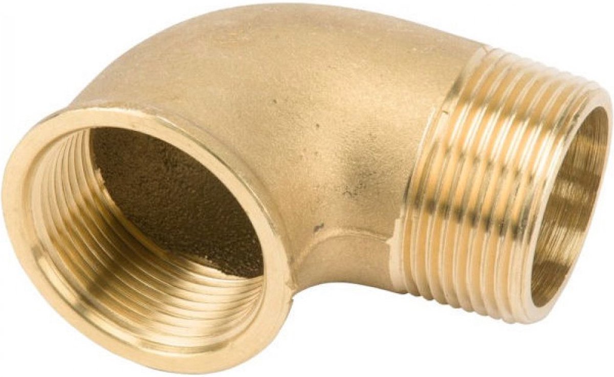 Messing knie-bocht binnen x buitendraad 1½” | bol.com