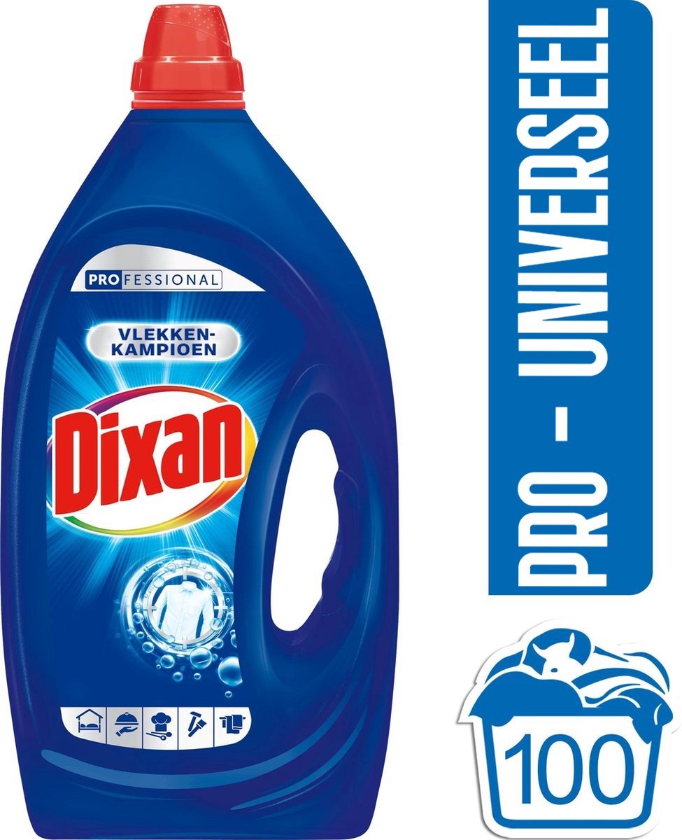 Dixan Professional Wasmiddel Universeel - Vloeibaar Wasmiddel - 200 wasbeurten - Jaarbox | bol.com