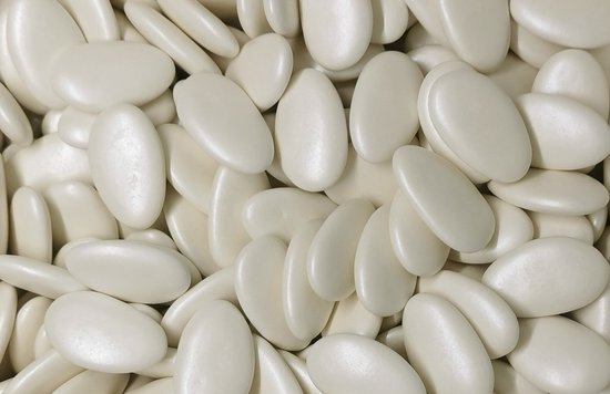 chocoladeboon of chocolade dragee doopsuiker 250 gram wit parelmoer ...