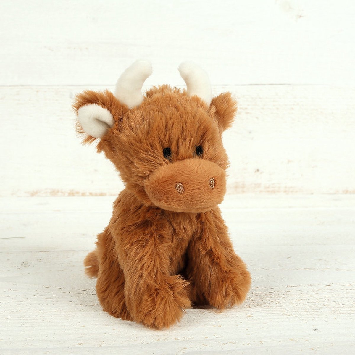 Jomanda® - Mini Koe - Hooglander - 13cm - Bruin - Pluche - Baby's ...