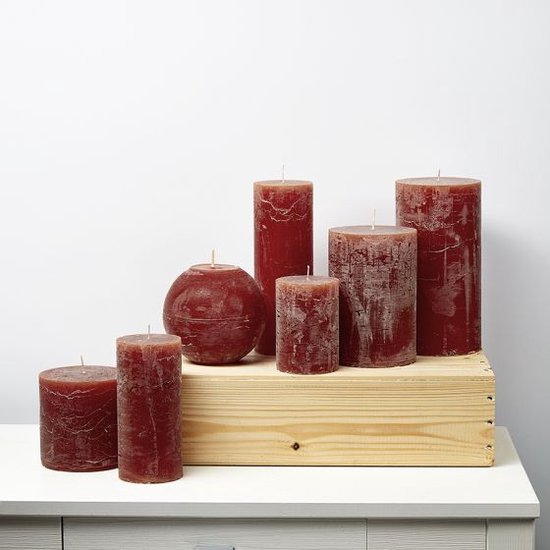 Ornina - Rustieke Kaars 20cm - Cognac | bol