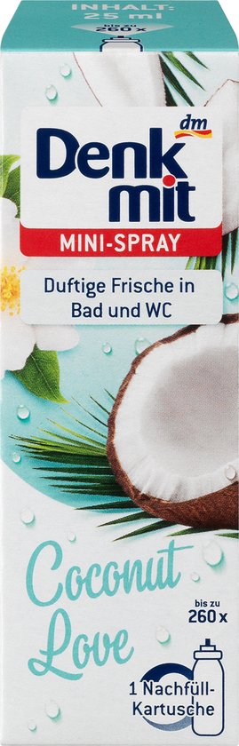 Denkmit Luchtverfrisser Minispray Coconut Love Nachfüller, 25 ml | bol