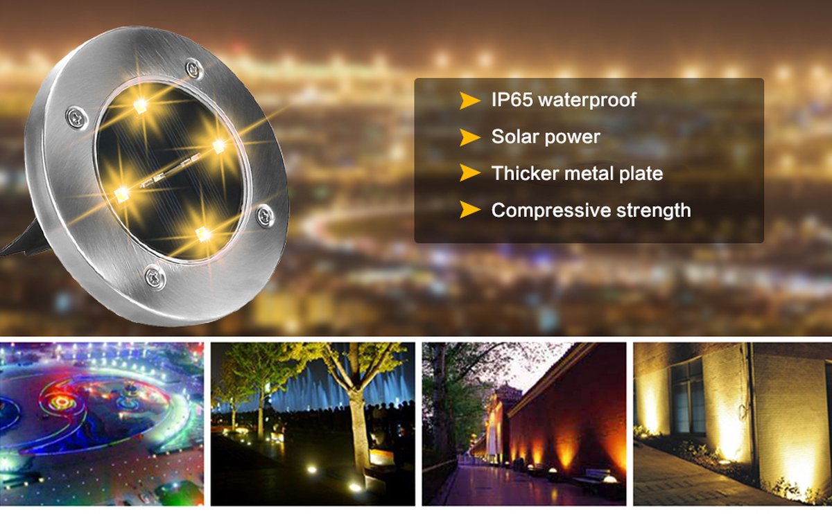 LED Verlichting Tuin Solar Spot - grondspot 'Impuls' - Helder wit licht ...