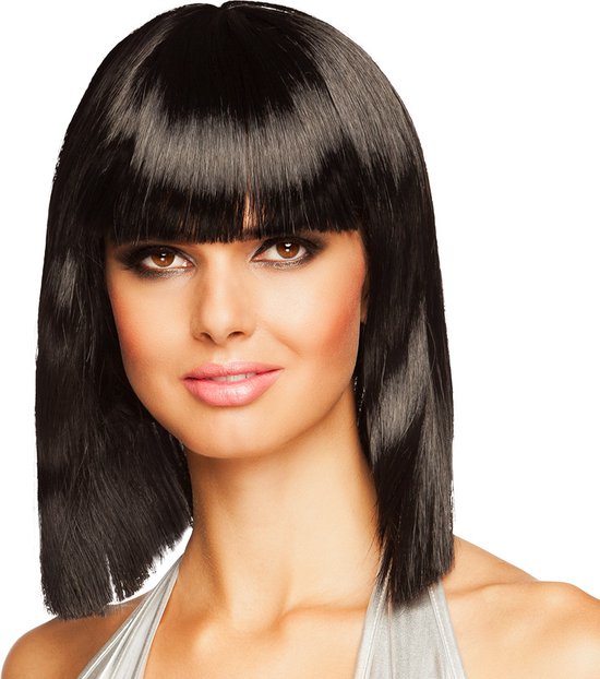 Boland - Pruik Dance zwart Zwart - Steil - Halflang - Vrouwen - - 80's ...