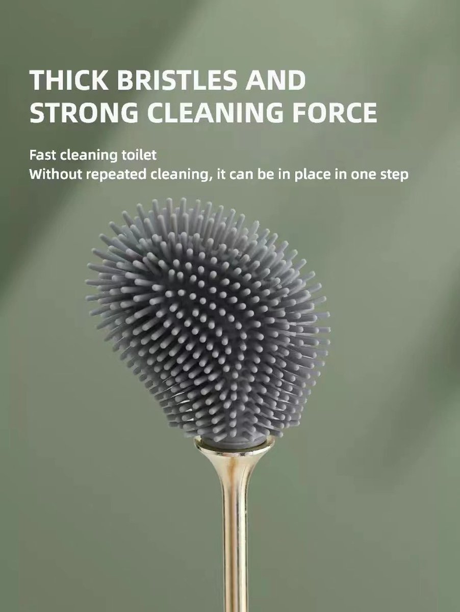 WC borstel – Toilet borstel – Siliconen – lichtblauw – WC borstel met ...