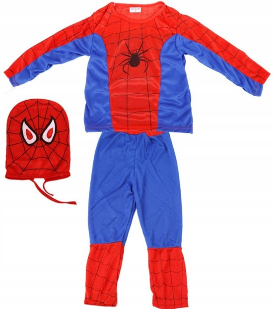 Spiderman Kostuum Verkleedpak maat M 110-120cm - Carnaval - Verkleedset ...