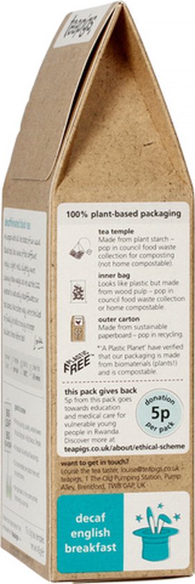 Teapigs english breakfast - decaf - 15 tea temples | bol