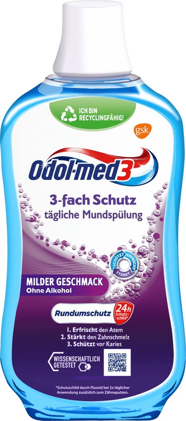 Odol med 3 Mondspoeling 3-voudige bescherming, 0,5 l | bol