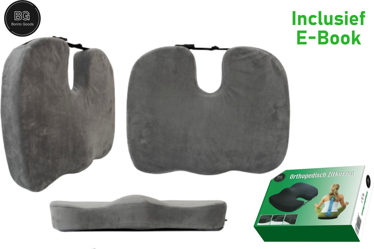 Bonito Goods® Zitkussen – Orthopedisch & Ergonomisch – Wigkussen ...
