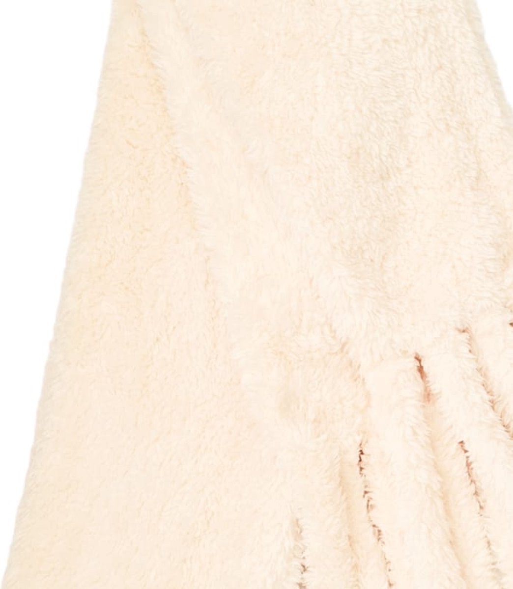 Dames sjaal teddy Wit - Extra lang Warme Fluffy sjaal - Fake fur sjaal ...