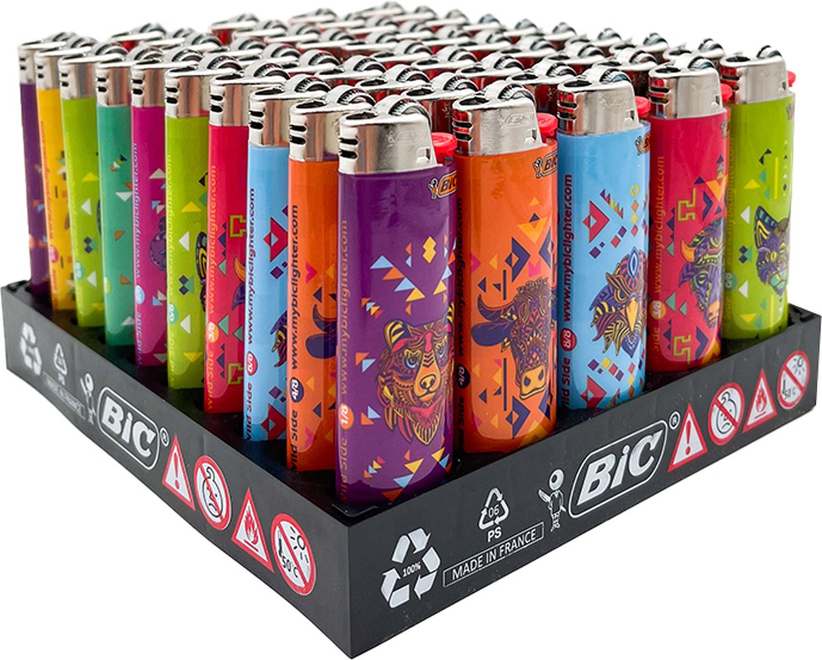 BIC MAXI aansteker J26 Display(50stuks) - Design Animals | bol.com