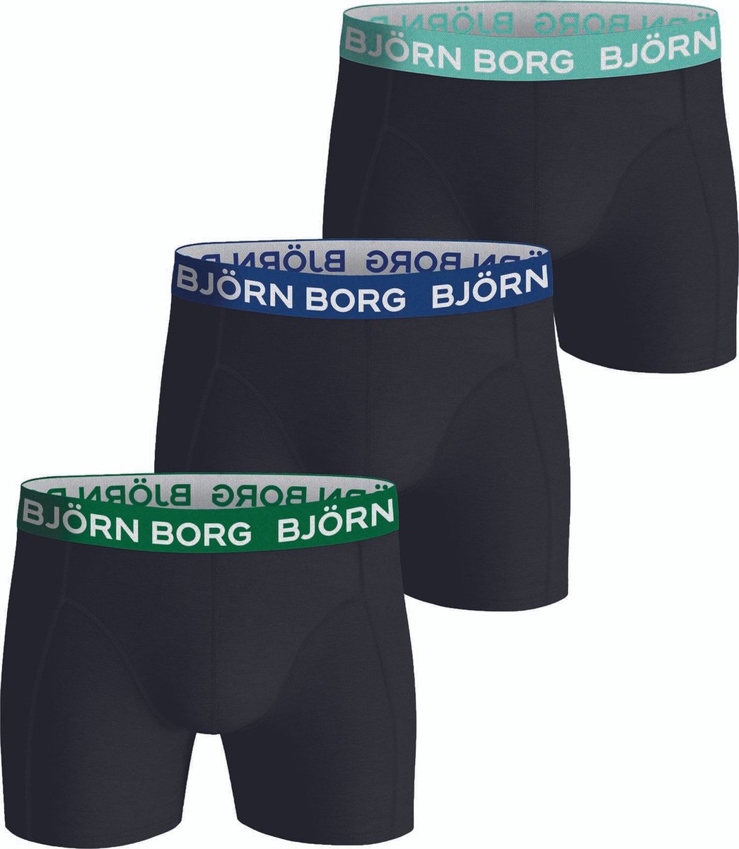Bjorn Borg - Boxers 3-Pack Zwart - Maat L - Body-fit | bol.com
