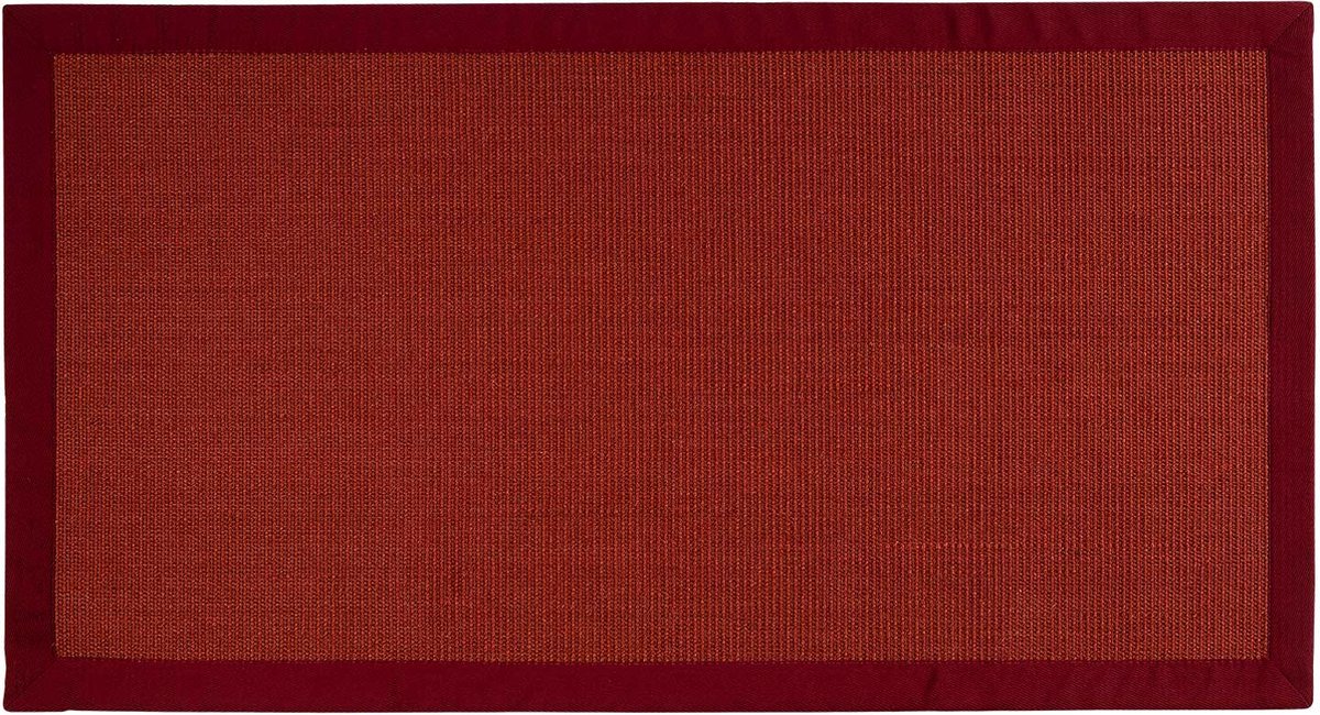 Karat Sisal-Tapijt - Vloerkleed - Amazonas - Rood - Met rand - 70 x 130 ...
