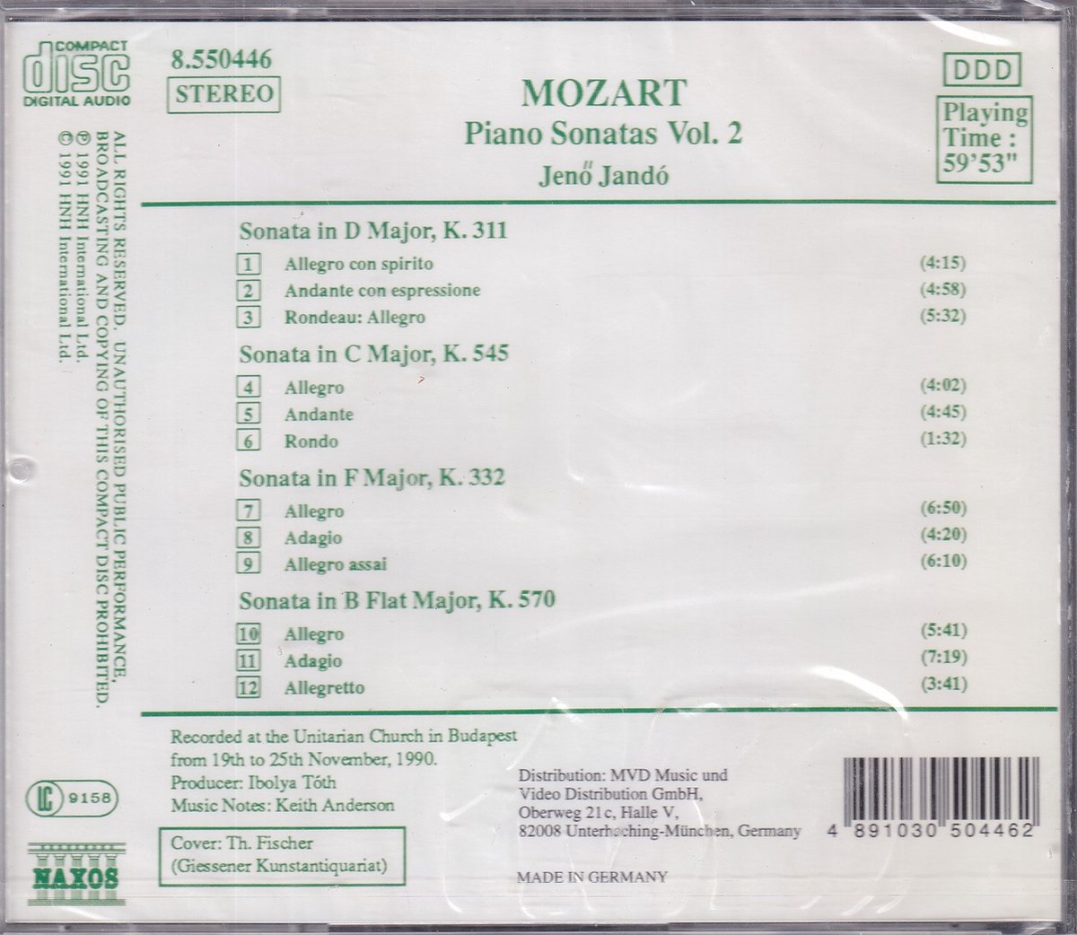 Piano Sonatas 2 - Wolfgang Amadeus Mozart - Jenö Jandó, Jeno Jando | Muziek | bol.com