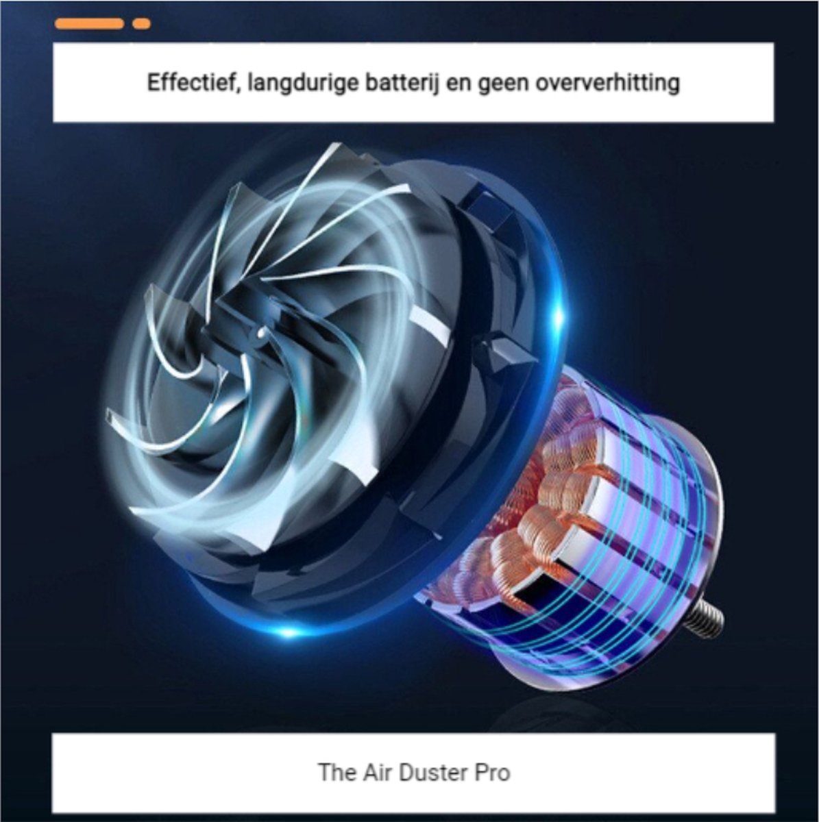 Air Duster Pro - 35.000 RPM - 4000 mAH - 80.000 mBAR - Perslucht ...