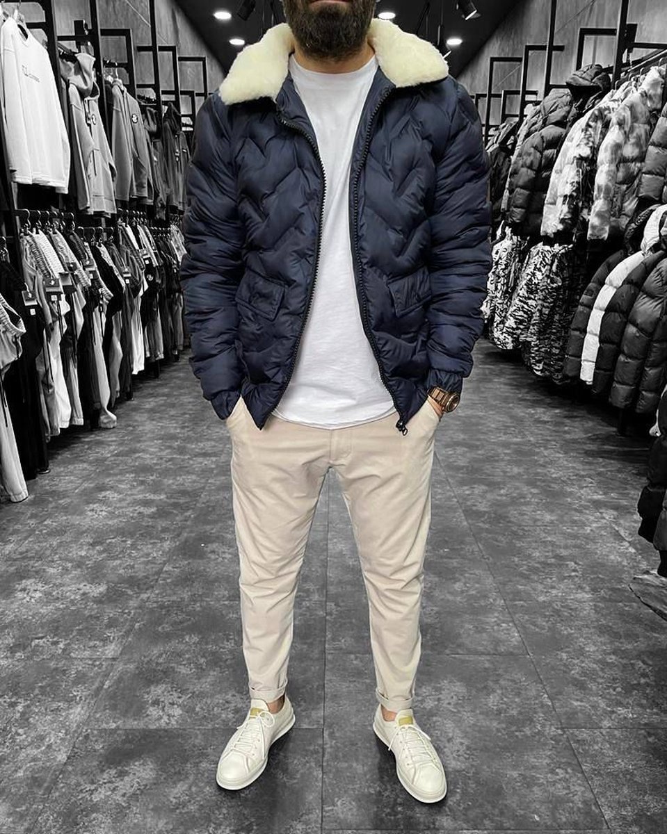 Nieuwe Heren Parka Katoenen Winterjas Jas Voor Mannen Merk Bomber Jas ...