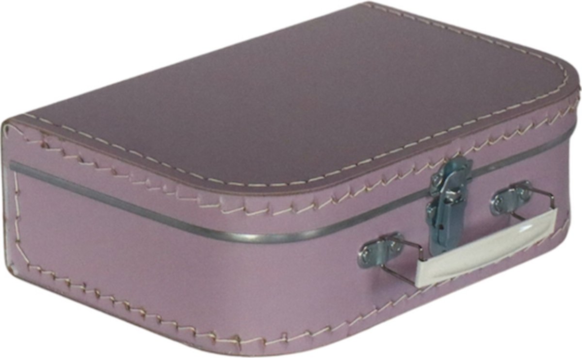 Kinderkoffer 25cm Lila - Logeerkoffer - Kartonnen koffer - Kinder ...