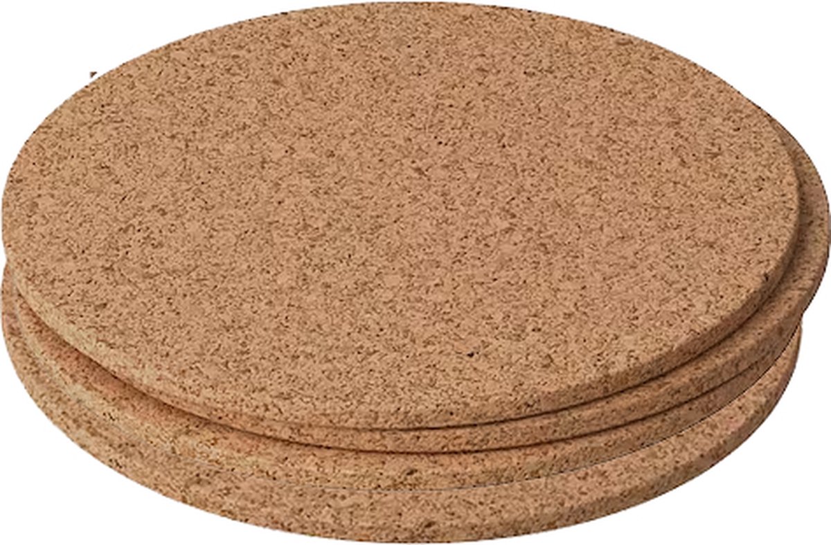 Kurken onderzetters voor glazen - 4 stuks - 10 cm - hittebestendig ...