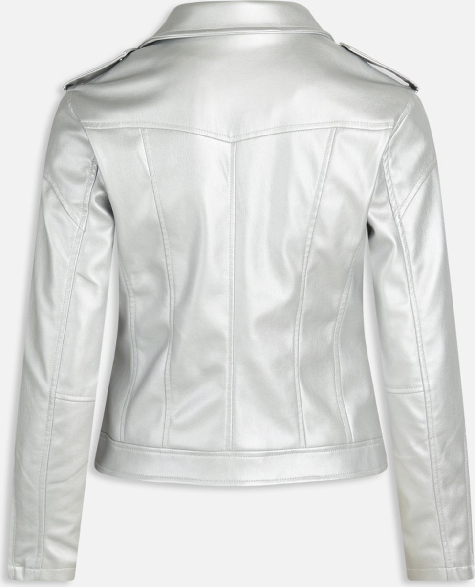 Sisters Point - Leren jasje Dana - metallic zilver - Maat M | bol.com