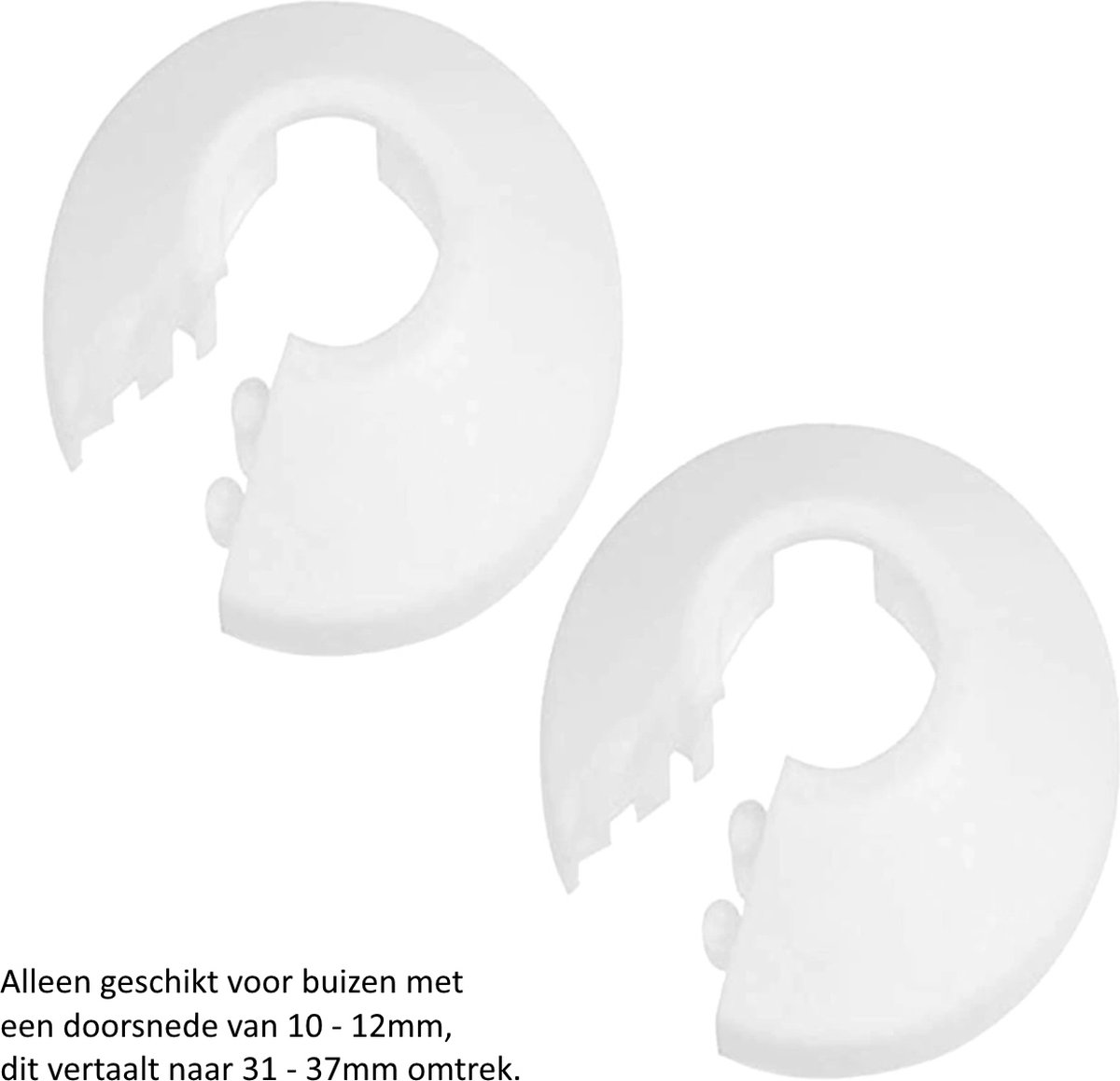 Witte verwarmingsbuis rozet voor buizen Ø 10 - 12mm diameter - Voor ...