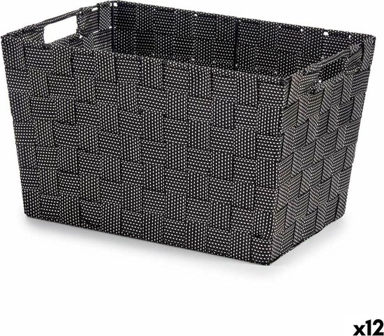 Mand Zwart Stof 10 L (25 x 20 x 35 cm) (12 Stuks) | bol.com