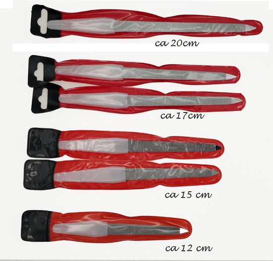 Set: diamant vijlen- 6 stuks- 1x 20cm, 2x 17cm, 2x 15cm en 1x 12 cm | bol