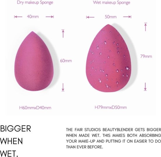 Premium Beauty Blender 2-Pack - Make Up Spons - Latexvrij - Voor ...