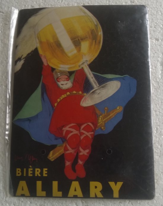 metalen ansichtkaart biere allary 15 x 21 cm | bol