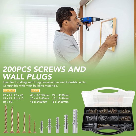 zelftappende schroeven-assortimentset / universal screw assortment box ...
