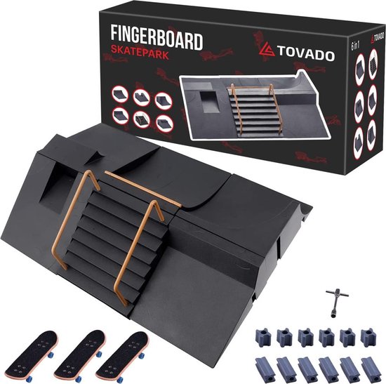 Tovado Fingerboard Skatepark - Fingerboard - Fingerboard Ramps- Tech Deck - Skateboard... | bol.com
