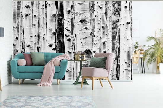 Bomen - Hout - Zwart wit - Natuur - Behangpapier | bol