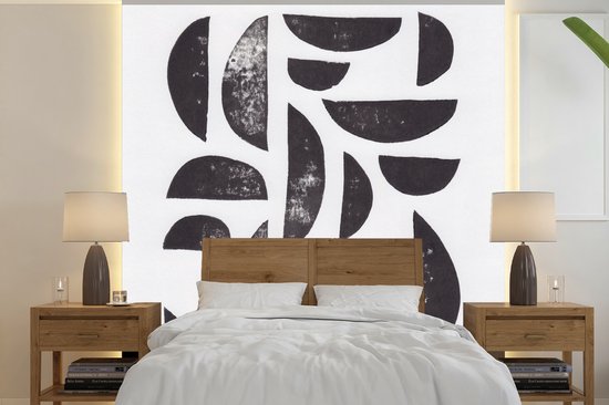 Vormen - Abstract - Zwart - Wit - Behangpapier | bol.com
