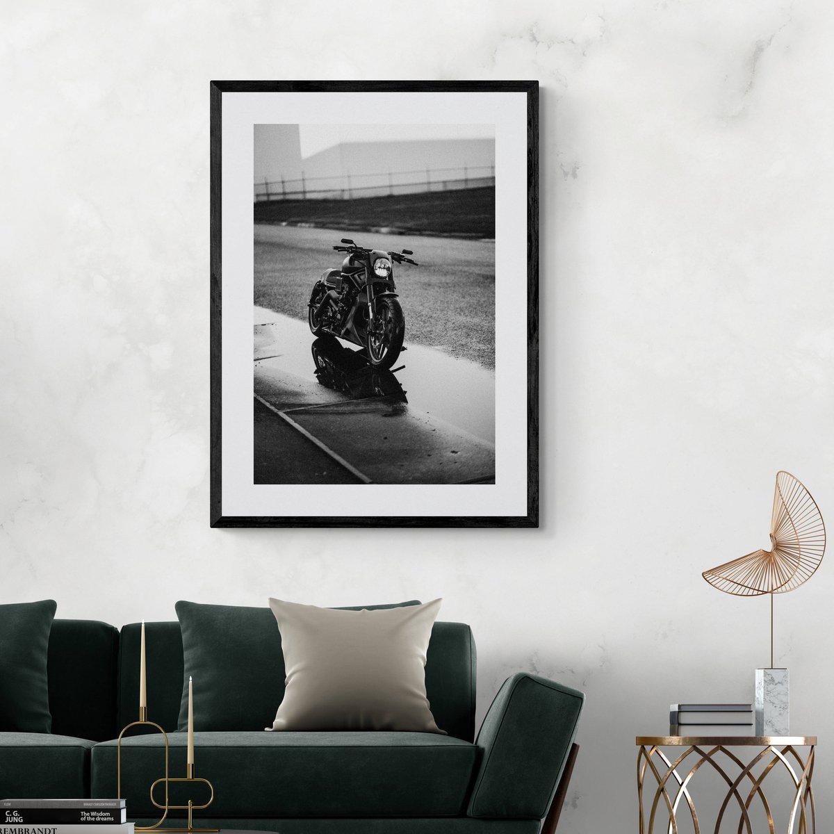 Motor Poster - Posters zwart wit - Amerikaanse motor - Foto Kunst ...