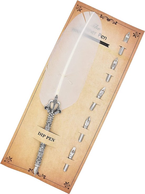 Gullor Kalligrafie veren Quill Pen en 5 kalligrafie pennen voor ...