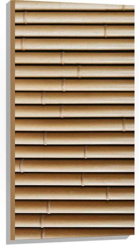 Hout - Bruine Bamboe Stoken aan Elkaar op een Rijtje - 50x100 cm - 9 mm ...